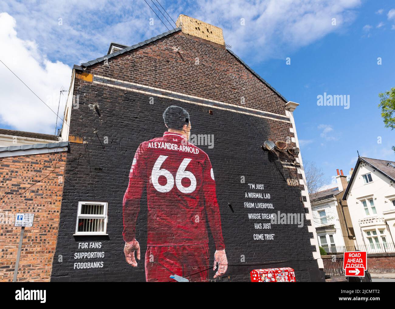 Trent Alexander-Arnold mural, Liverpool FC street art, Anfield ...