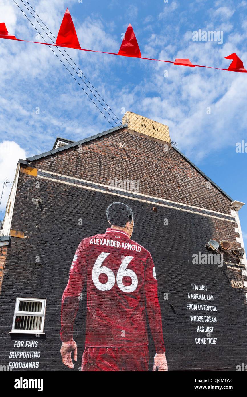 Trent Alexander-Arnold mural, Liverpool FC street art, Anfield ...
