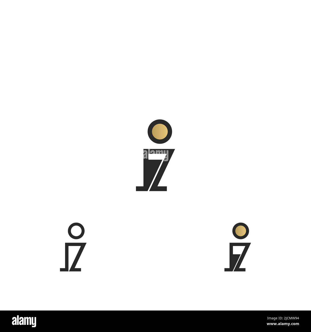 Alphabet letters Initials Monogram logo IZ, ZI, Z and I Stock Vector ...