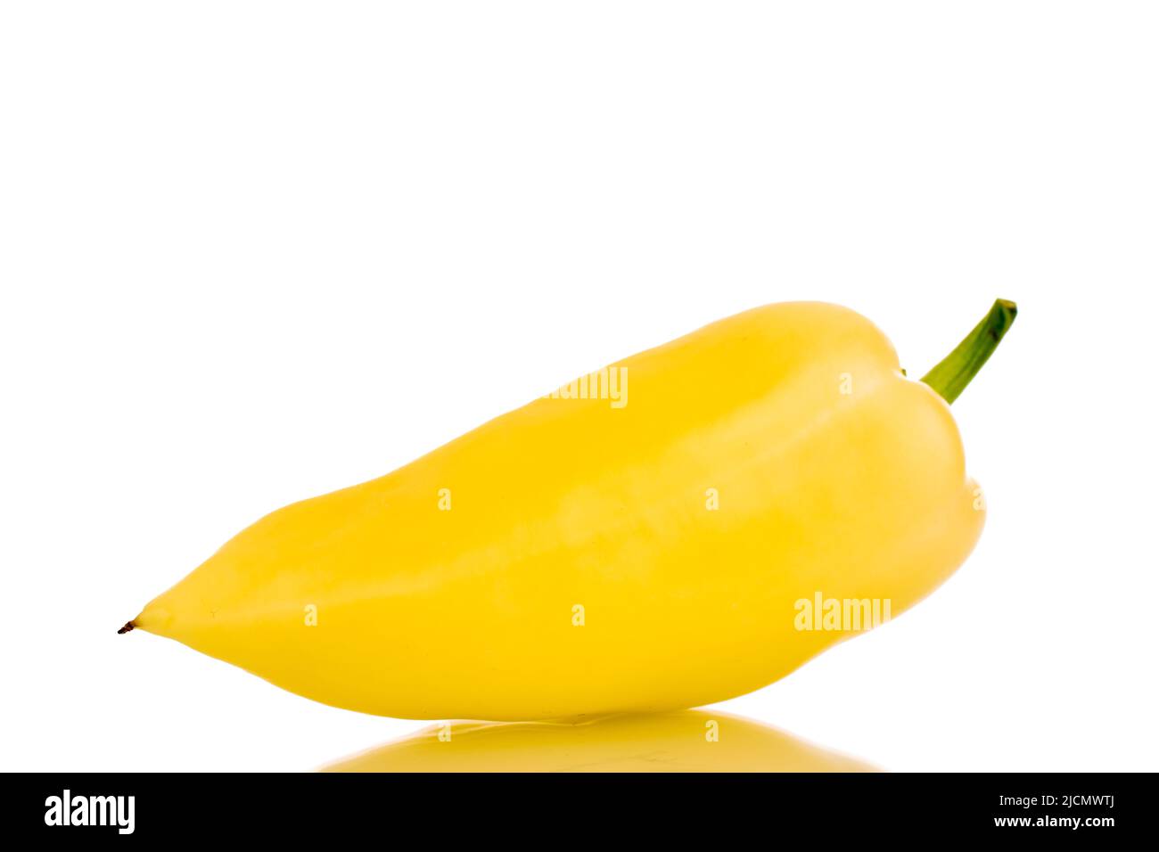 Isolated raw bell pepper sweet paprika with stem hi-res stock ...
