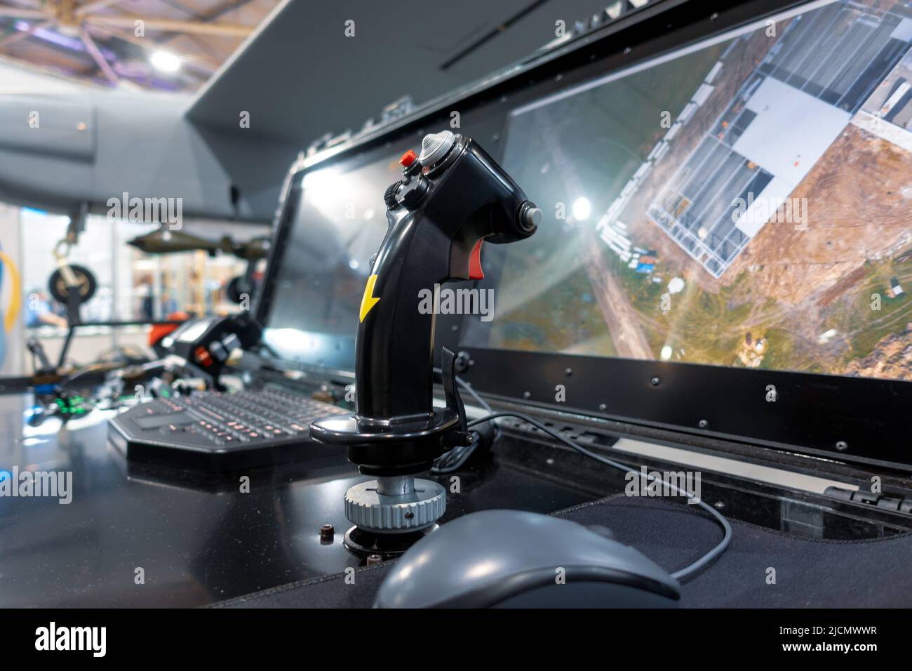 Control panel with joystick for unmanned aerial vehicle Stock Photo - Alamy