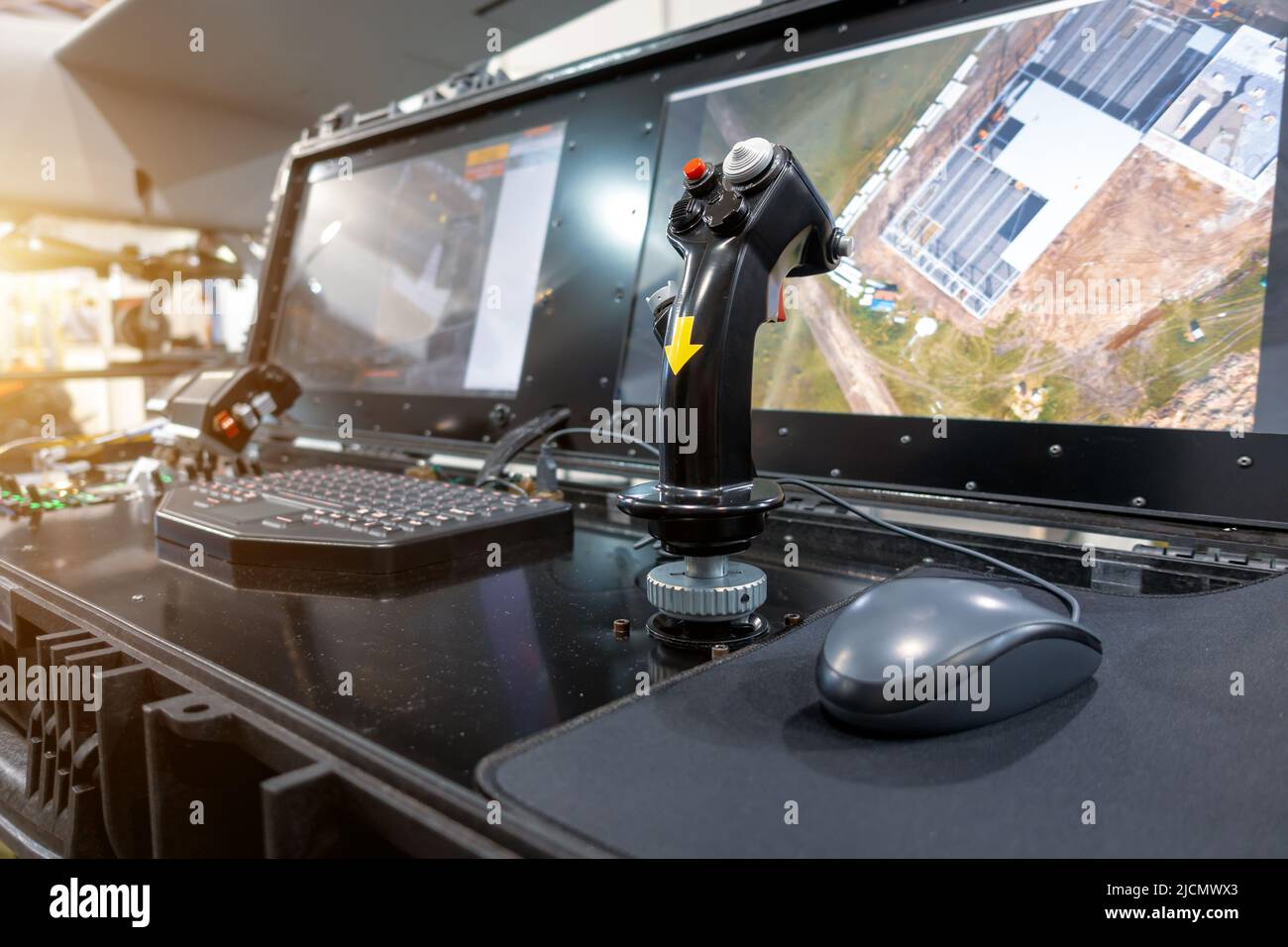 Control panel with joystick for unmanned aerial vehicle Stock Photo - Alamy