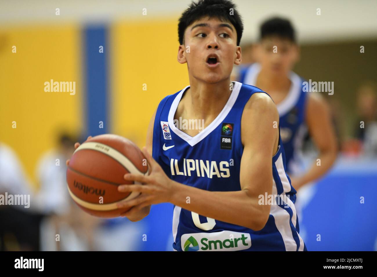 Jacob Bayla of the Philippine basketball team in action during the 2022 ...