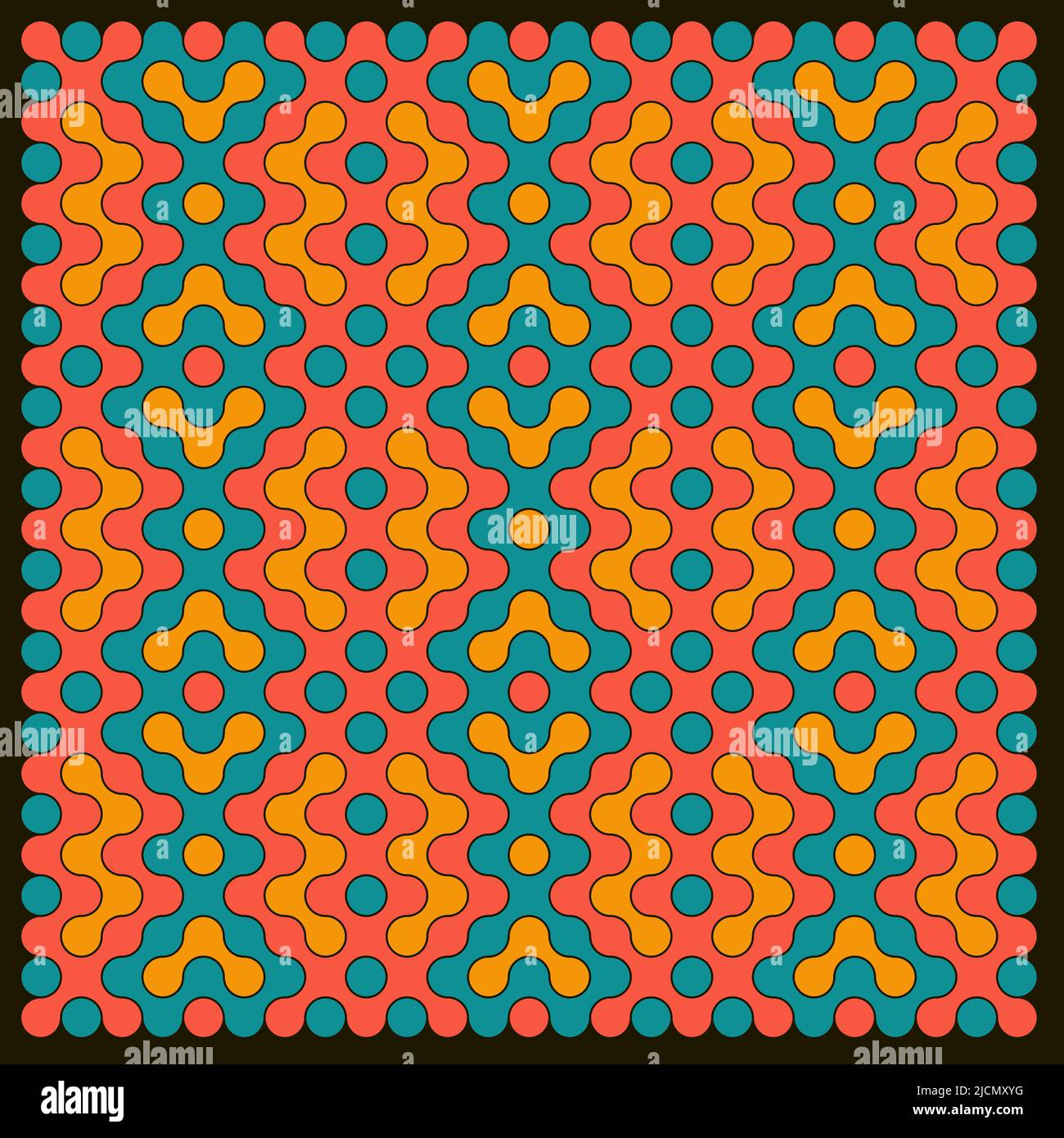 Random color rounded truchet tiling illustration Stock Vector Image ...