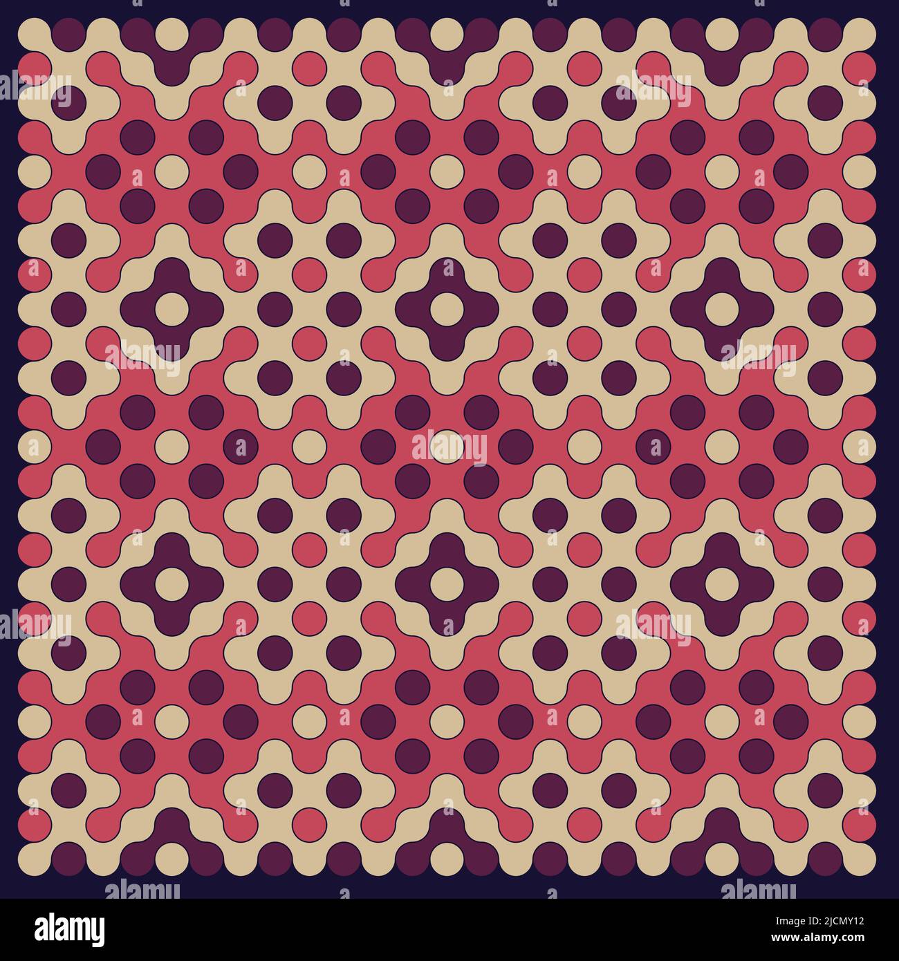 Random color rounded truchet tiling illustration Stock Vector Image ...