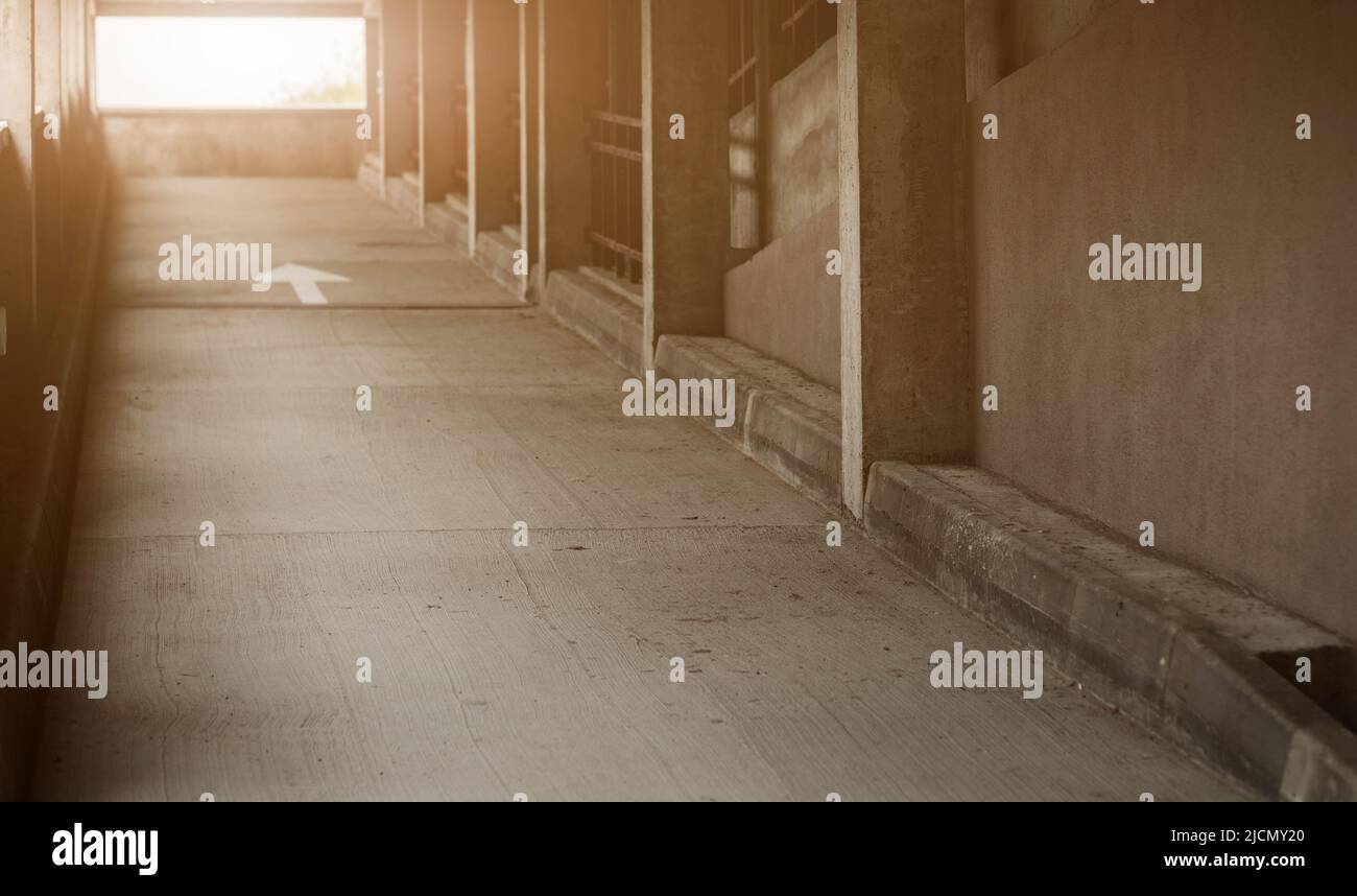interior of parking garage with car and vacant parking Stock Photo - Alamy