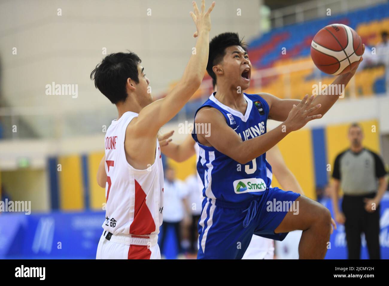 Kei Rooney (L) of Japan Basketball team and Jared Bahay (R) of the ...