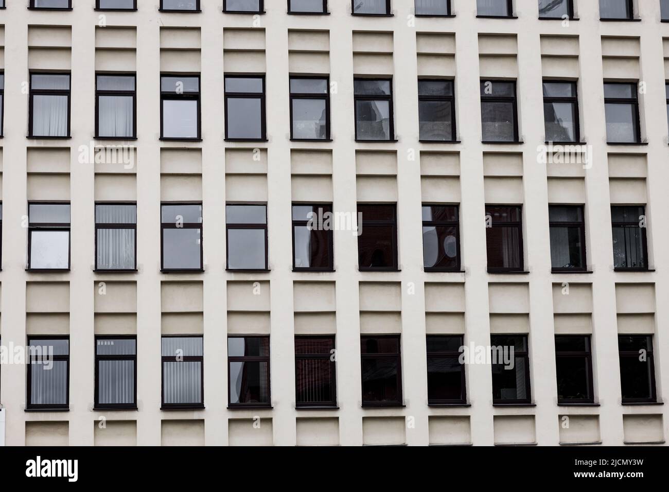 concrete building with many windows. Old office architecture Stock ...