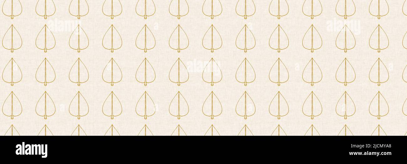 Gender neutral foliage leaf seamless raster border. Simple whimsical 2 ...
