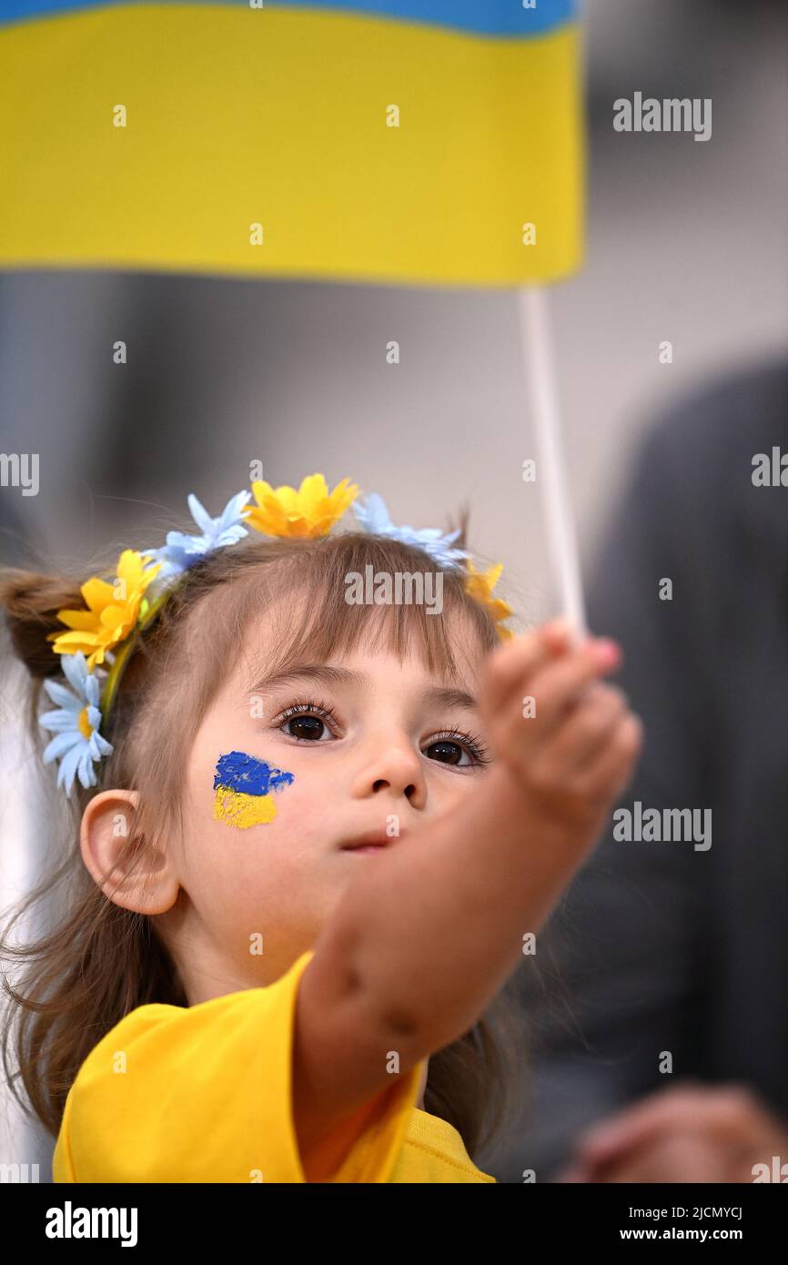 A young ukraine fan in the stands hi-res stock photography and images ...