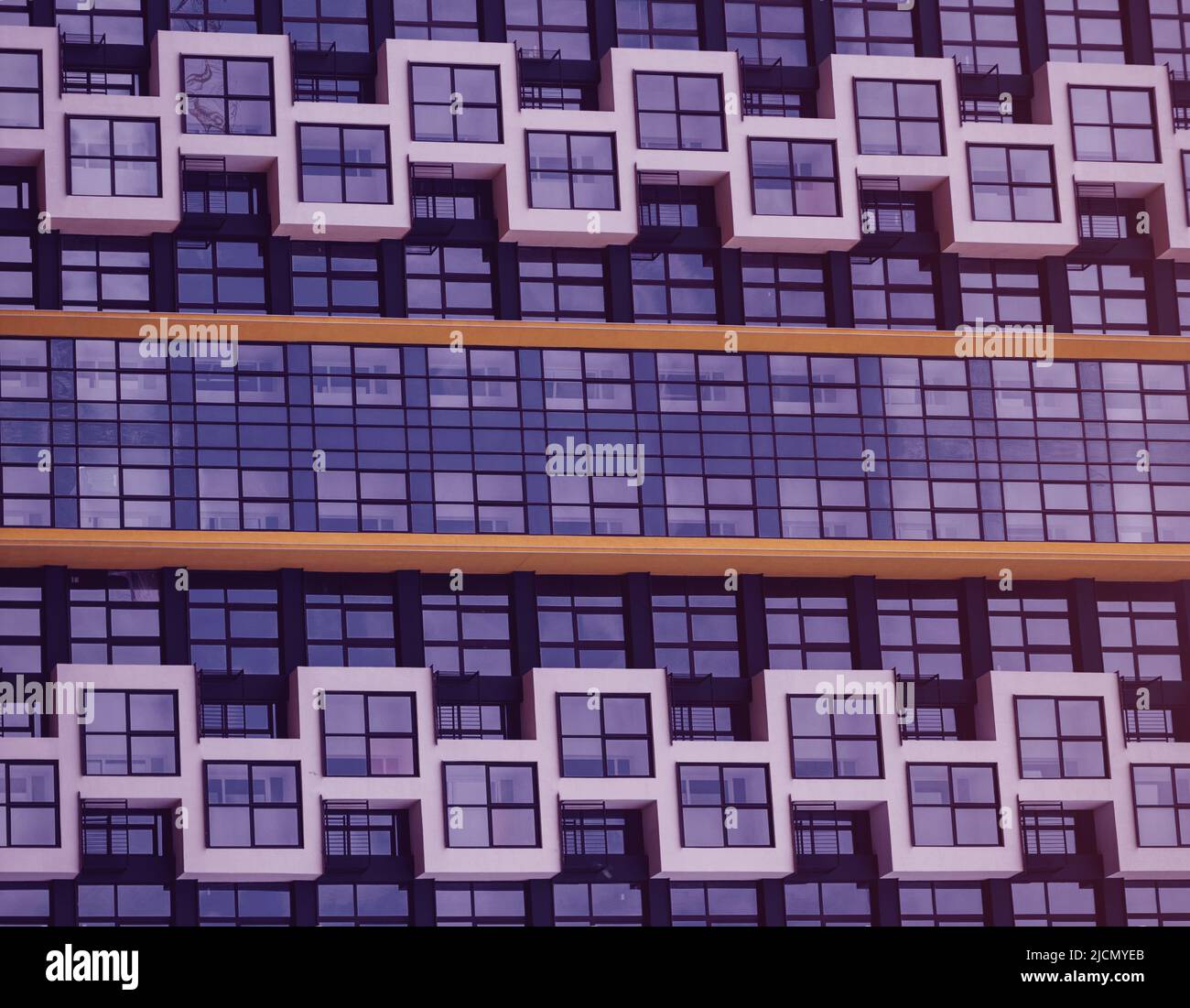 multi-storey residential building. many windows. modern architecture ...