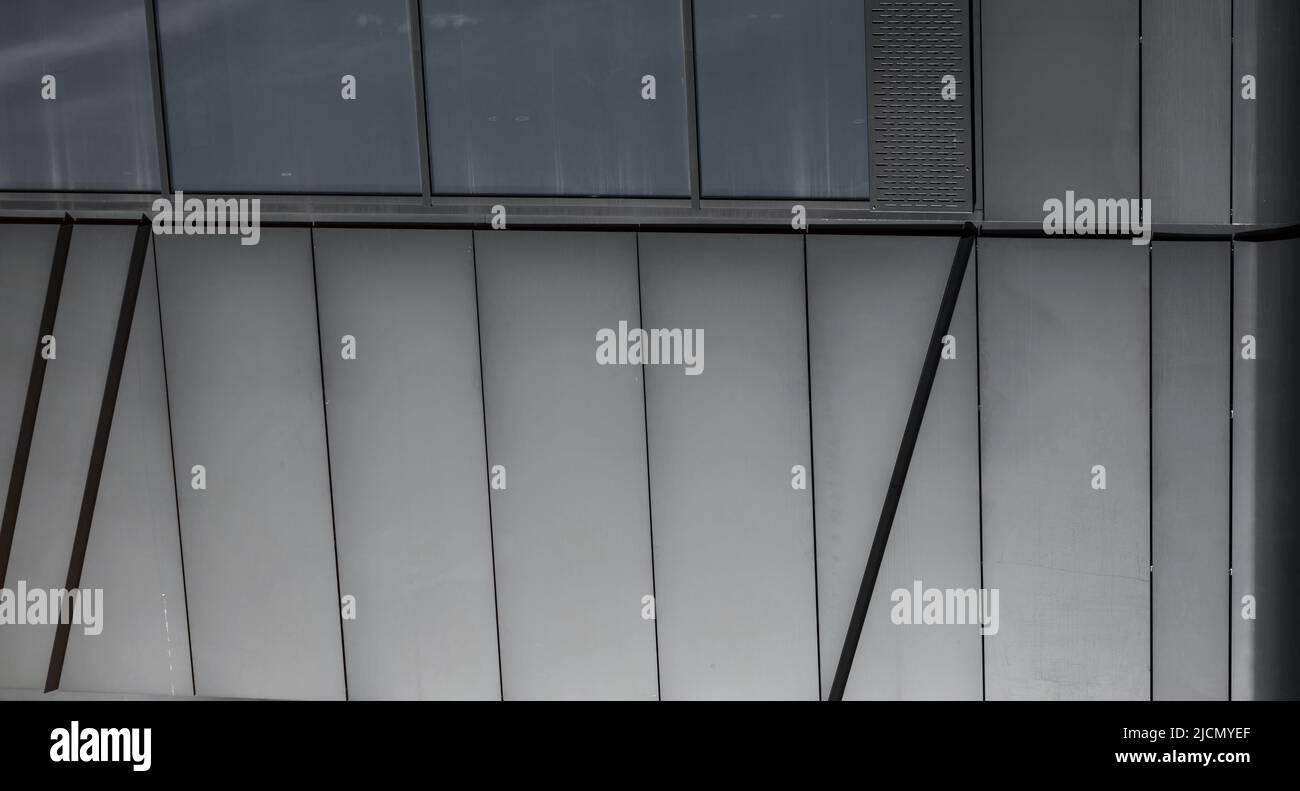 industry building with cladding steel frame panels. modern office ...