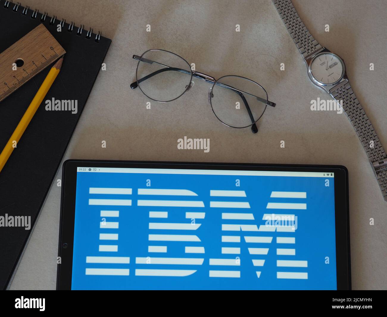 In this photo illustration International Business Machines Corporation ...