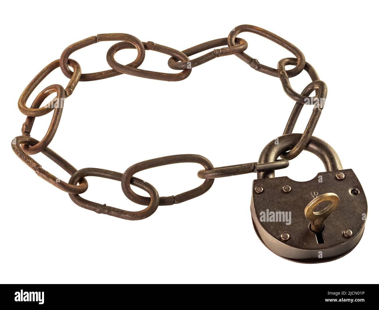 Old antique padlock chain on hi-res stock photography and images - Alamy