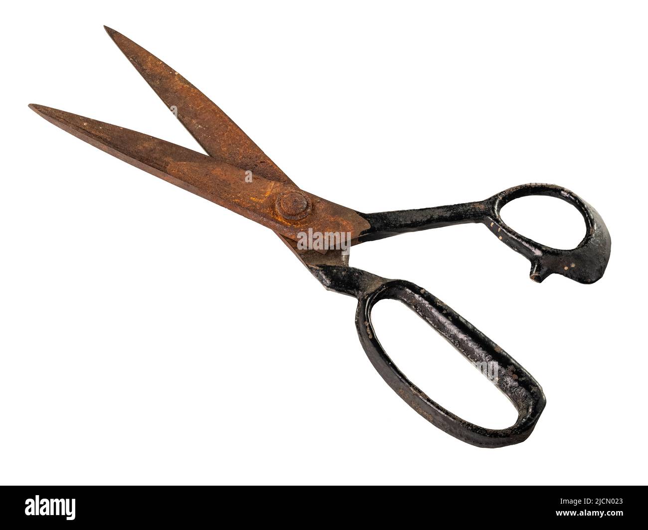 Old rusty scissors isolated on white background Stock Photo - Alamy