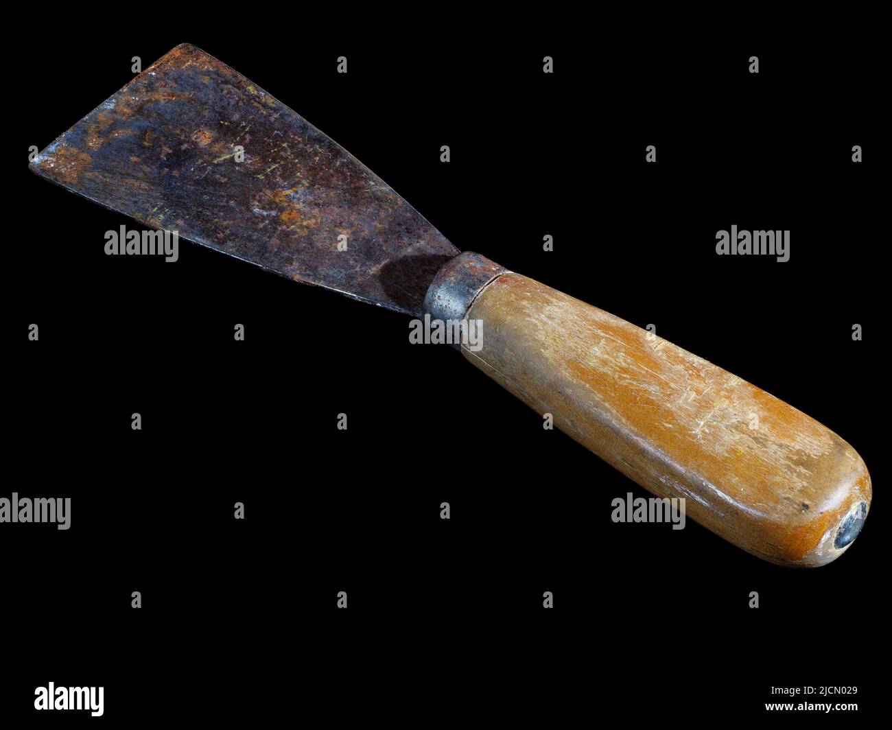 Old used rusty hand scraper isolated on black background Stock Photo ...