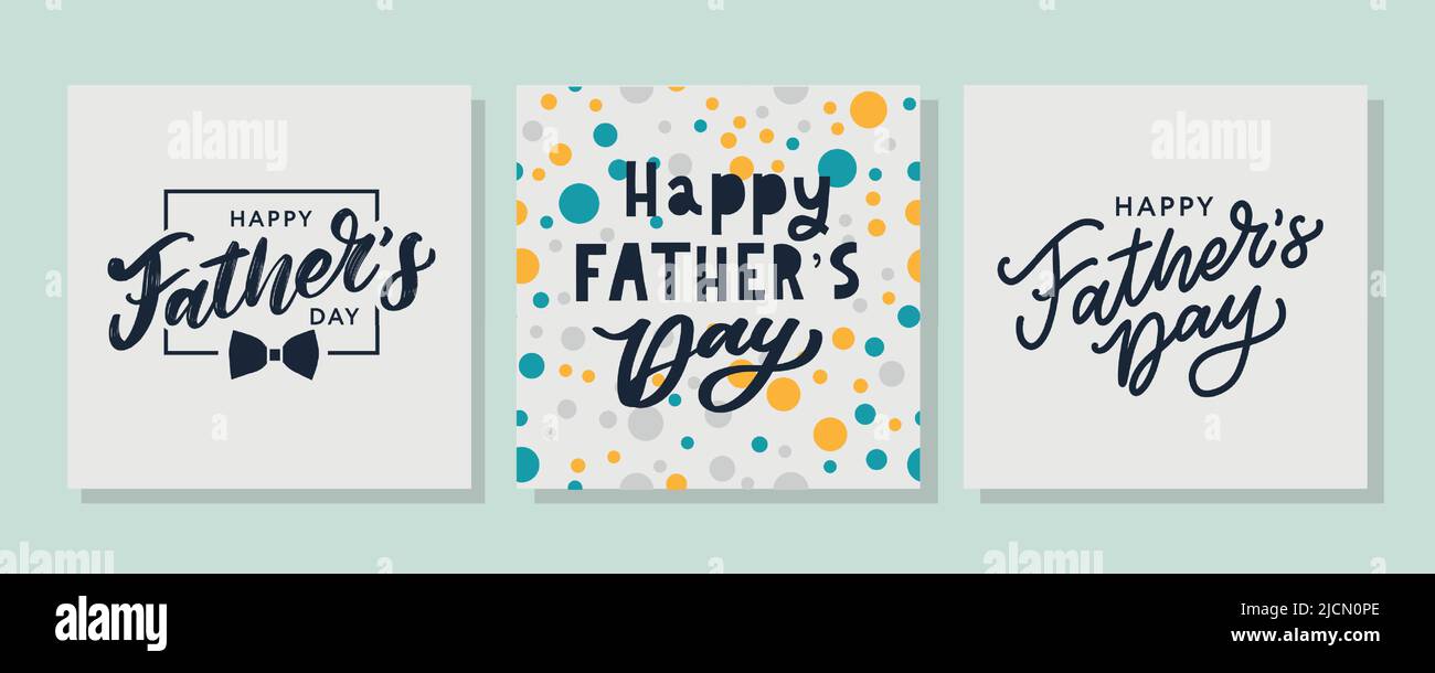 Happy Father s Day Calligraphy greeting card. Vector illustration Stock ...