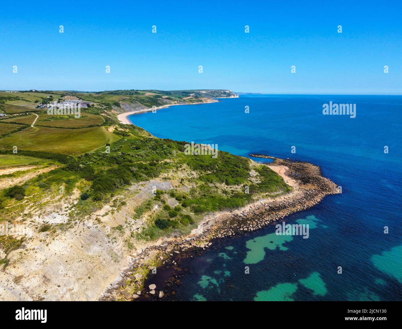Bowleaze Cove, Weymouth, Dorset, UK. 14th June 2022. UK Weather. View ...