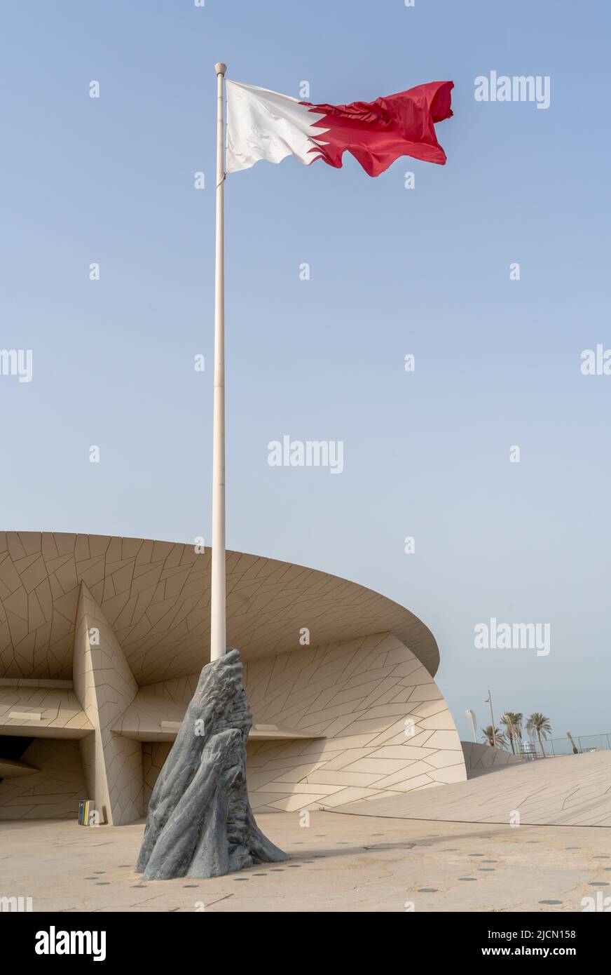 Doha, Qatar- May 05,2022 : National museum of qatar in the doha city ...