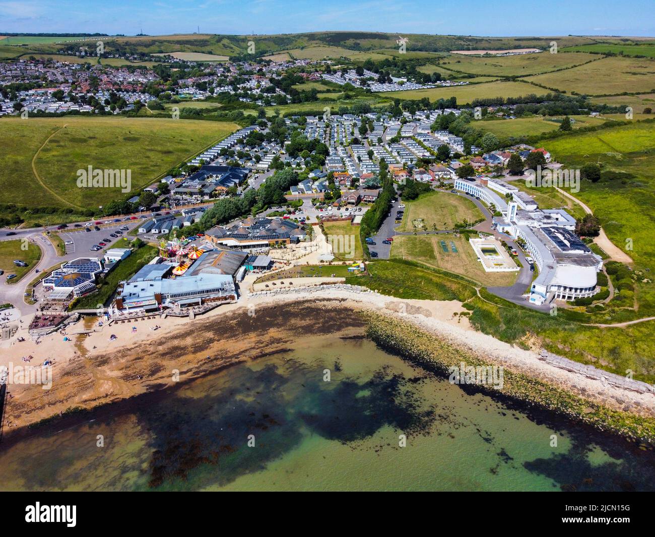 Bowleaze Cove, Weymouth, Dorset, UK. 14th June 2022. UK Weather. View ...