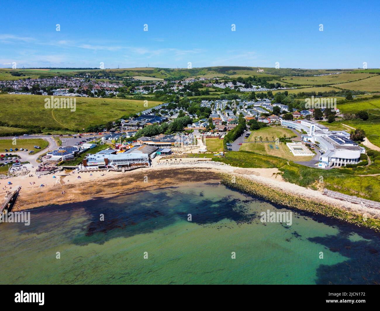 Bowleaze Cove, Weymouth, Dorset, UK. 14th June 2022. UK Weather. View ...