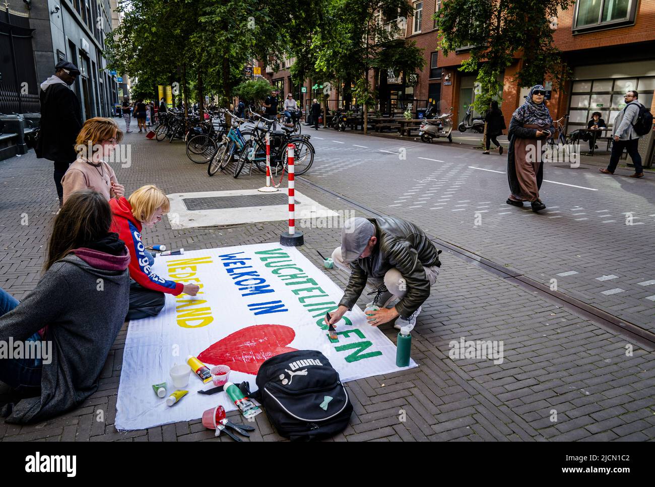 Folding chairs protest hi-res stock photography and images - Alamy