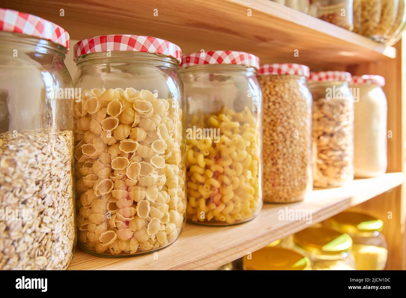 Storage of food in the kitchen in pantry Stock Photo - Alamy