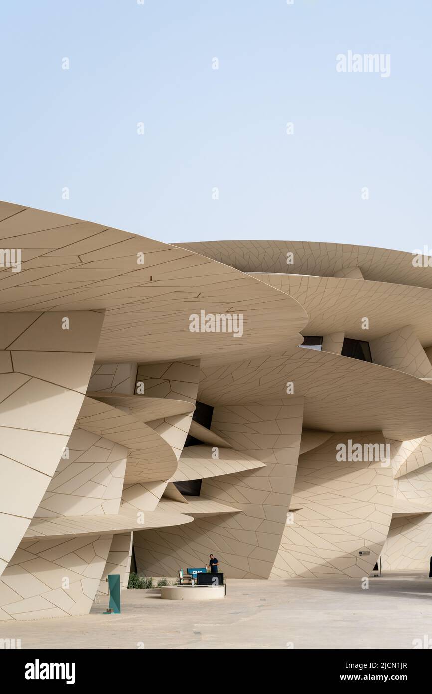 Doha, Qatar- May 05,2022 : National museum of qatar in the doha city ...