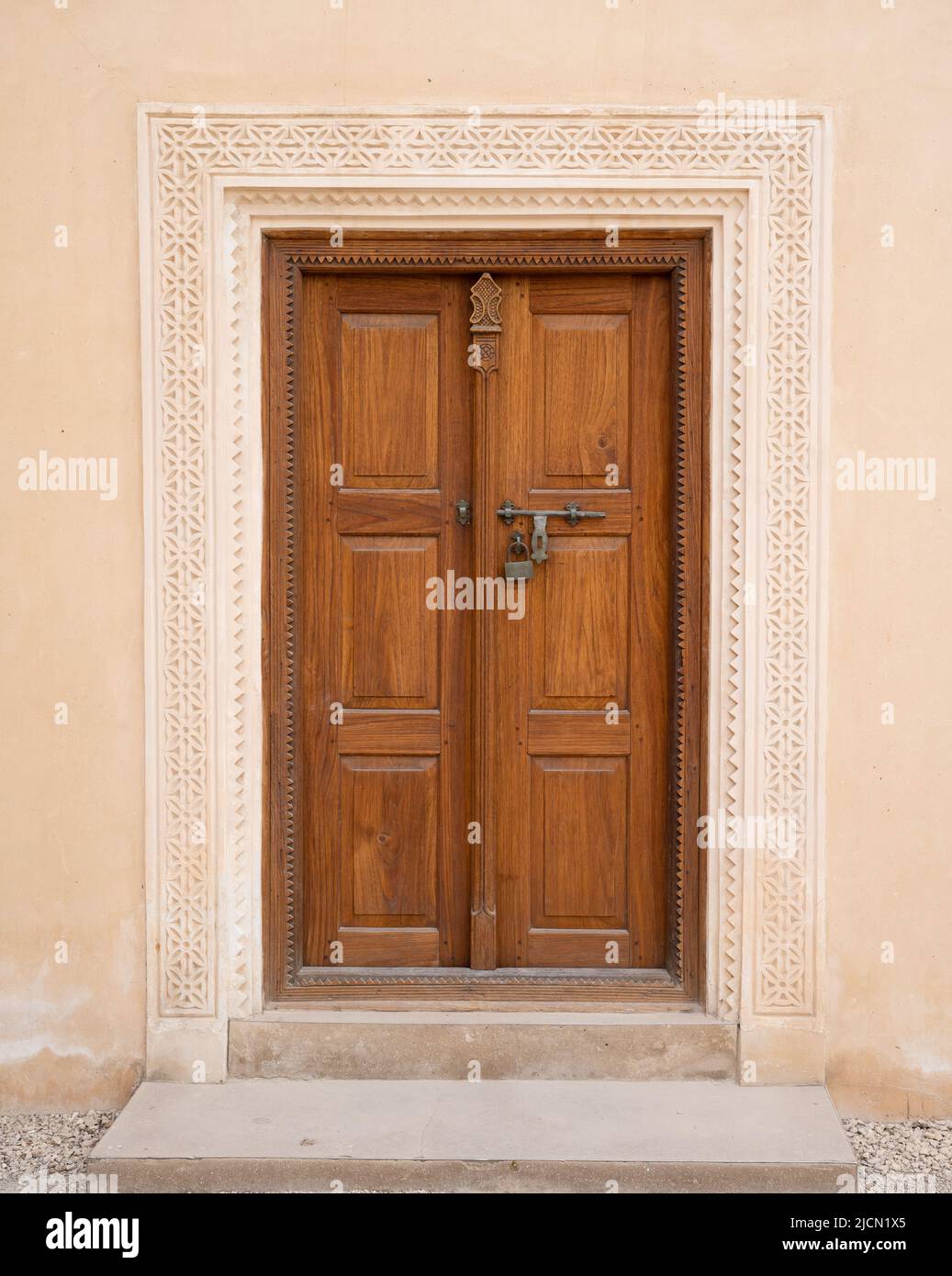 doha, qatar- June 06,2022 :traditional qatari house exterior at the ...