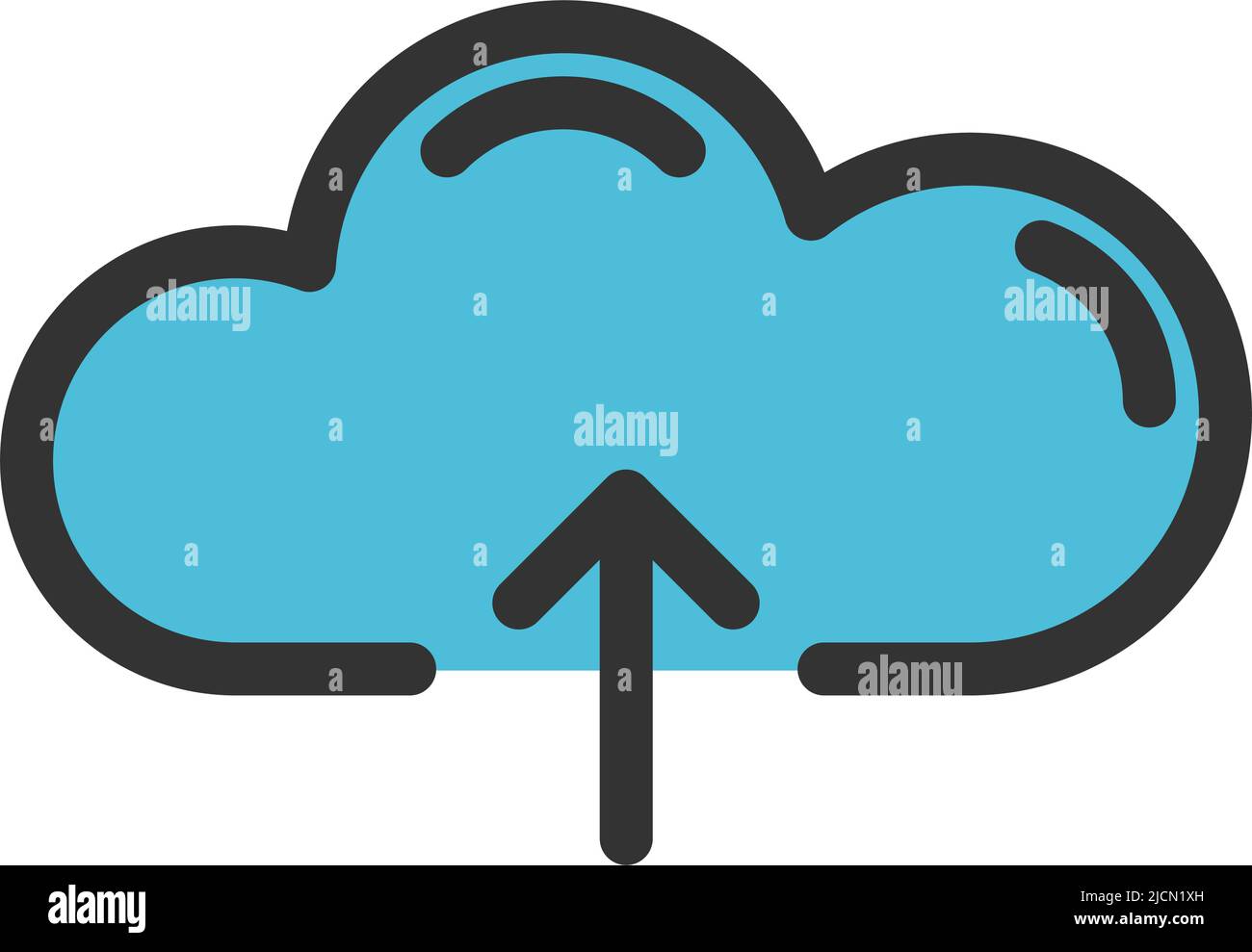 Cloud computing arrow upward flat vector icon Stock Vector Image & Art - Alamy