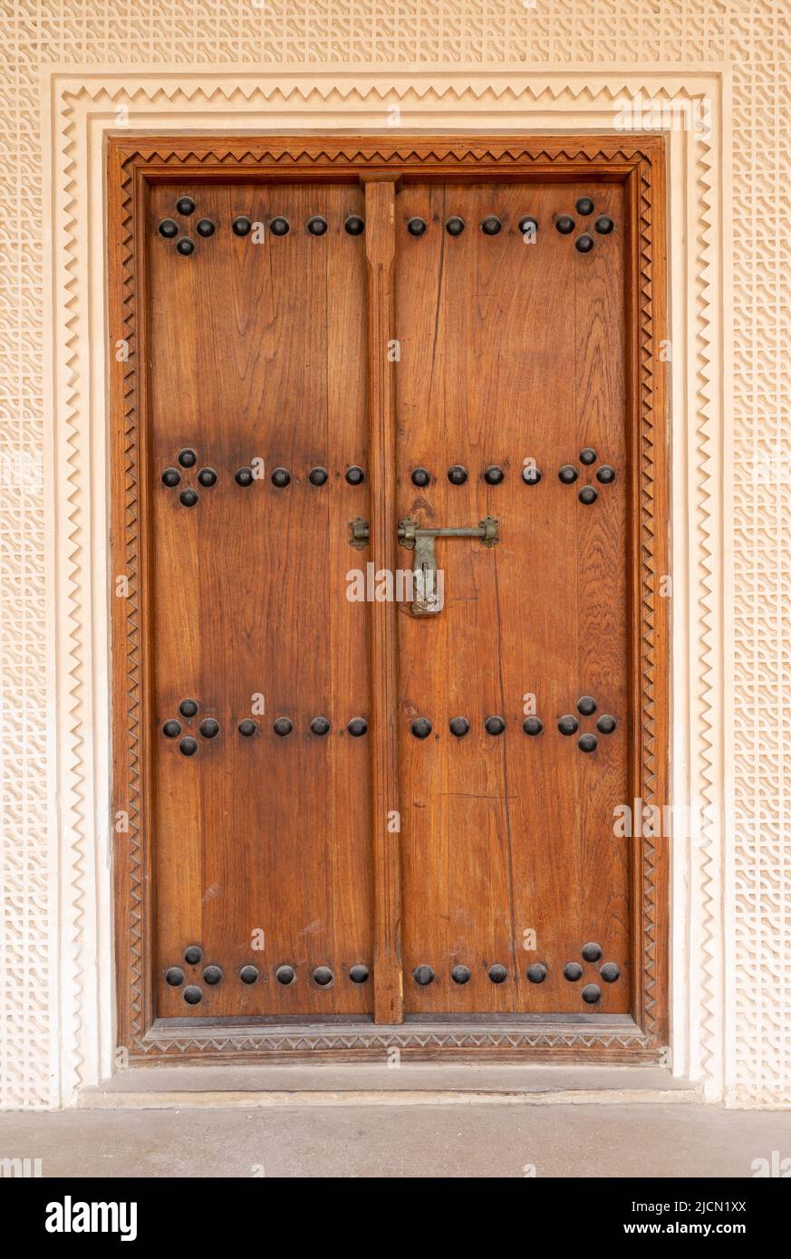 doha, qatar- June 06,2022 :traditional qatari house exterior at the ...