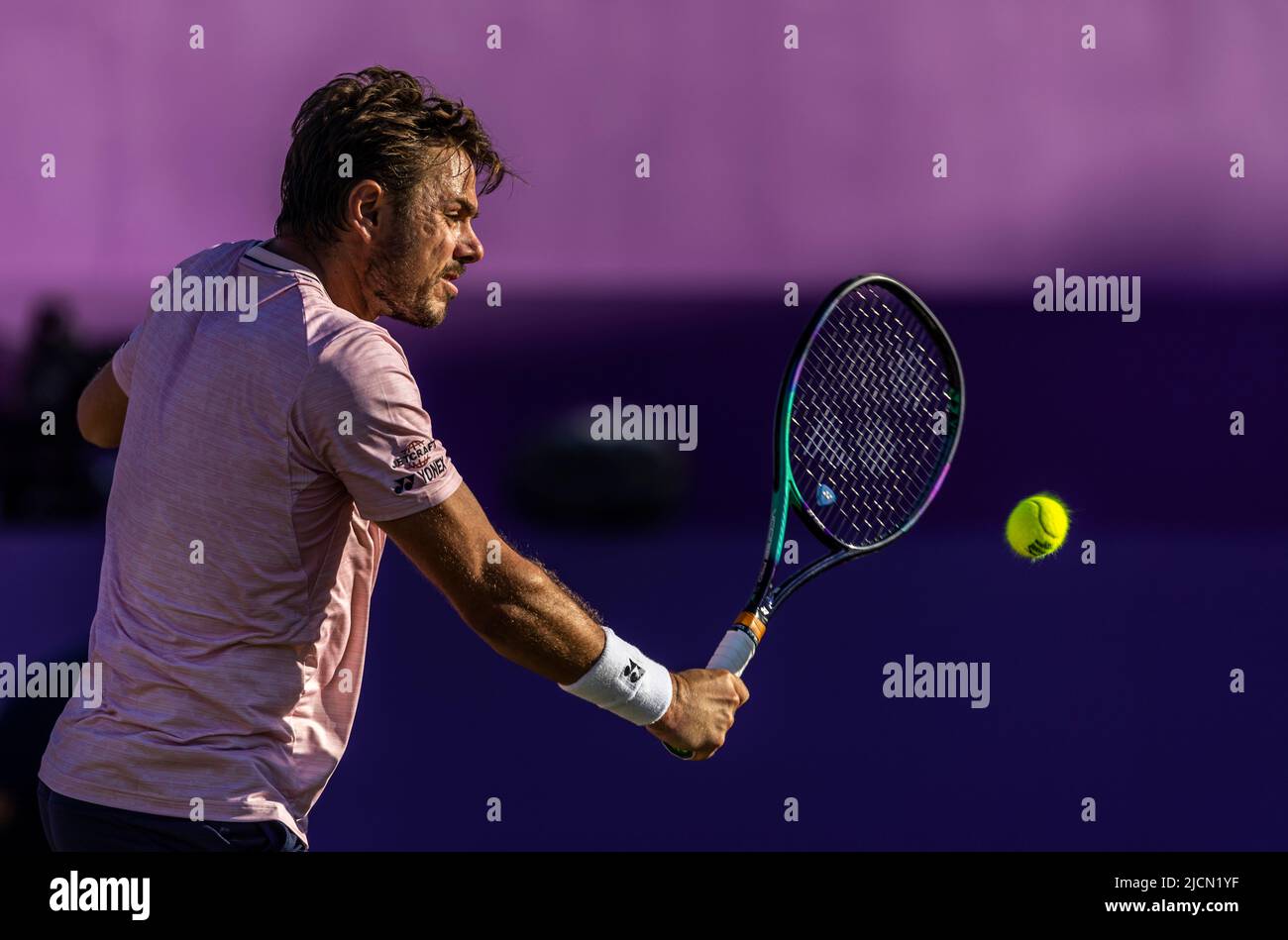 Stan Wawrinka in action on day two of the cinch Championships at The ...