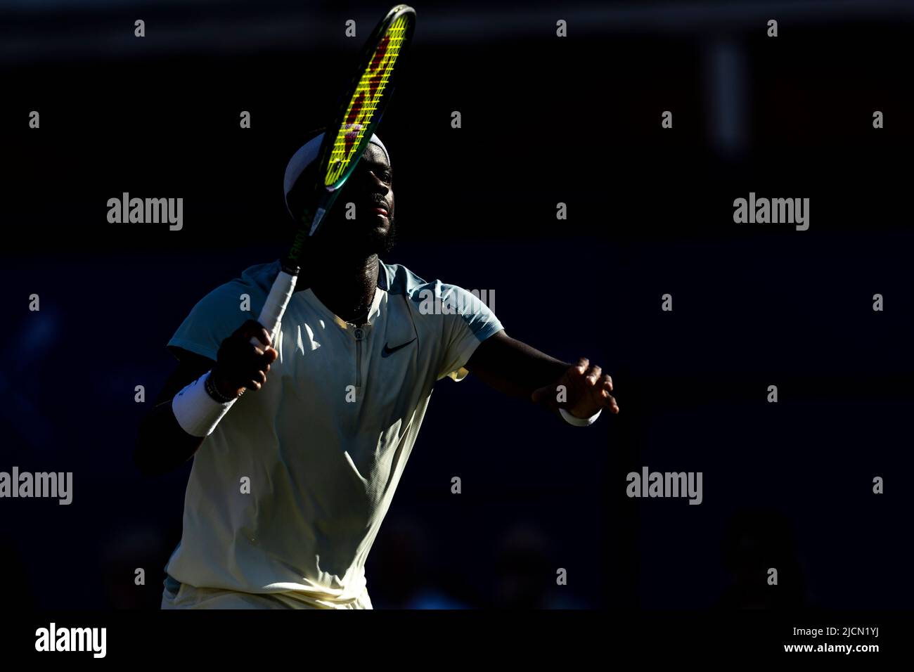 Frances Tiafoe in action on day two of the cinch Championships at The ...