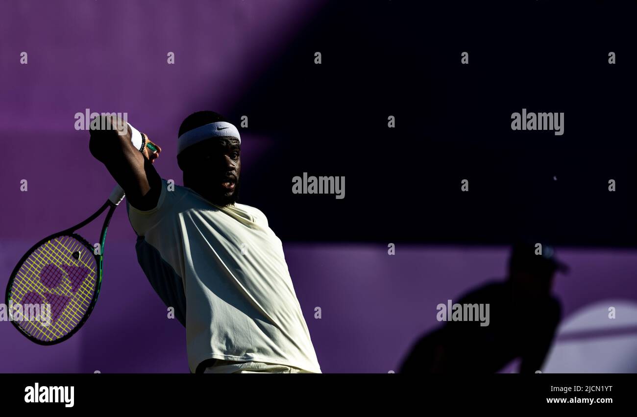 Frances Tiafoe in action on day two of the cinch Championships at The ...