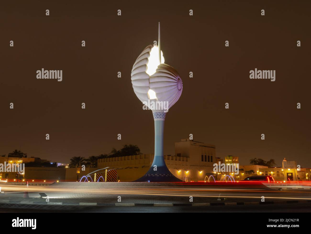 iconic landmark, wakrah pearl roundabout Stock Photo - Alamy