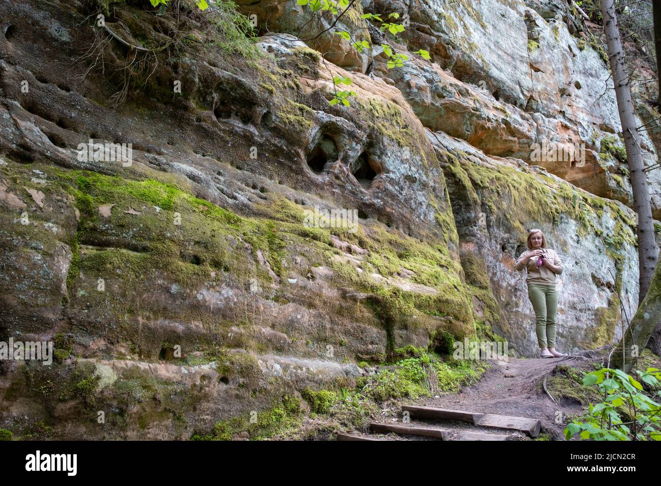 sandstone cliffs is approximately one kilometre long and is located on ...