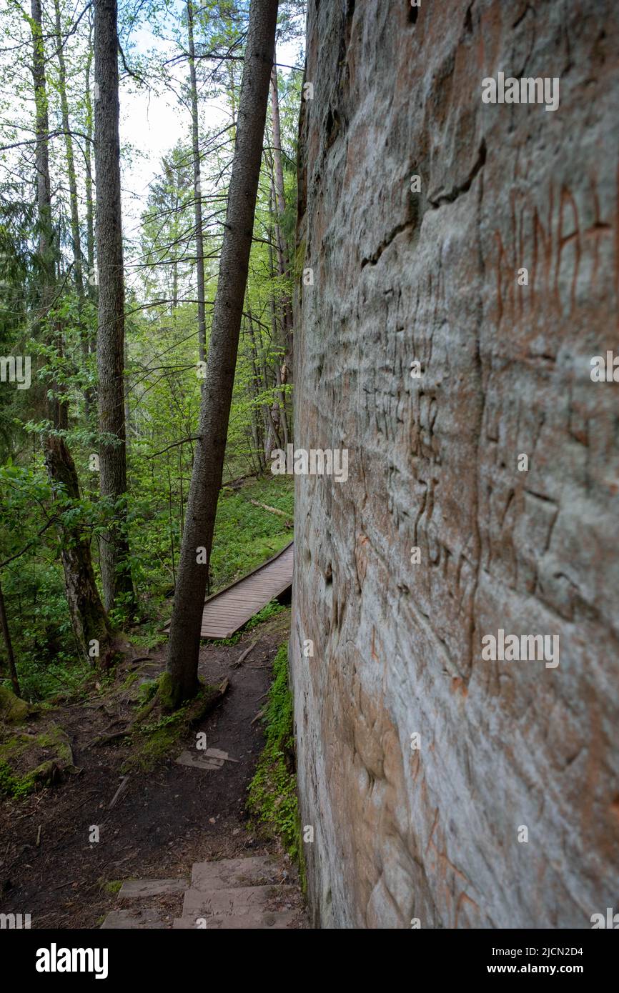 sandstone cliffs is approximately one kilometre long and is located on ...