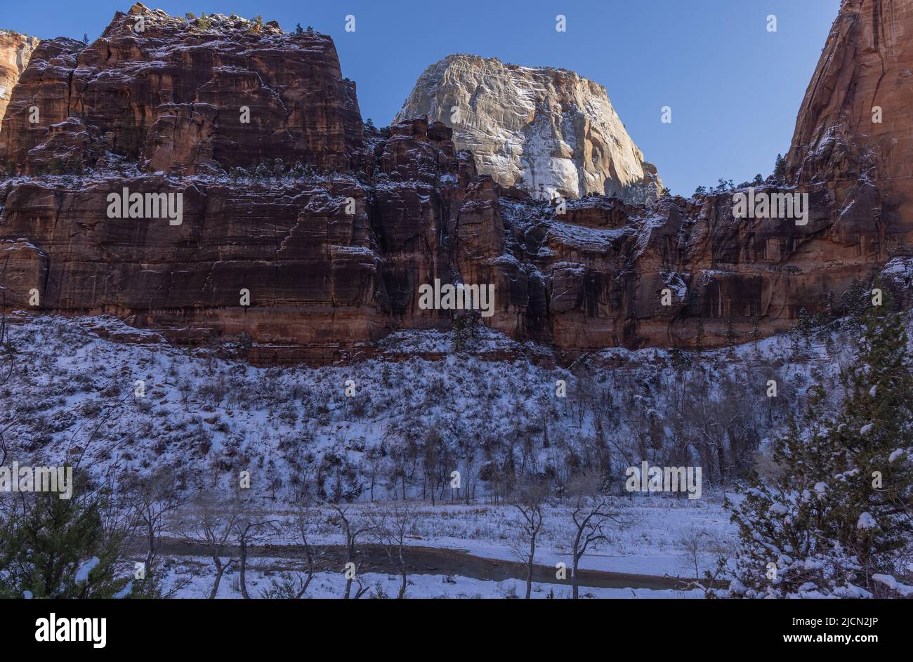 Zion National Park Utah Winter Landscape Stock Photo - Alamy