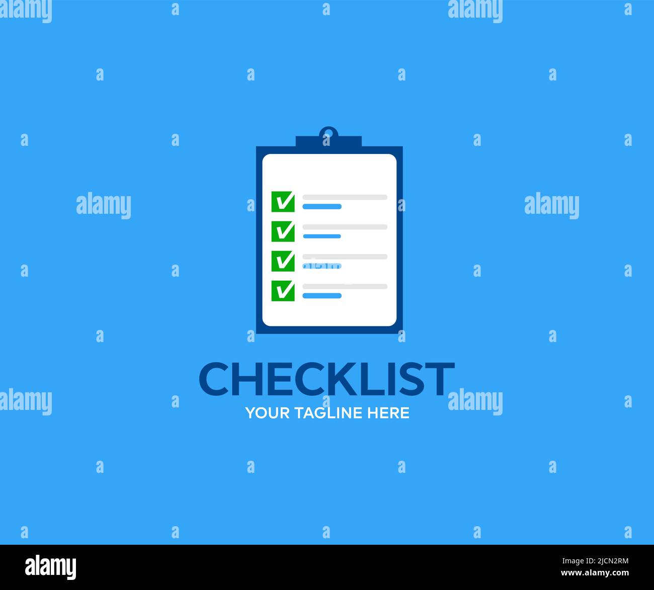 Checking business task success, questionnaire checkbox logo design ...