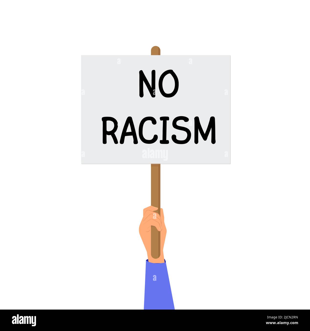 stop racism icon. Motivational poster against racism and discrimination ...