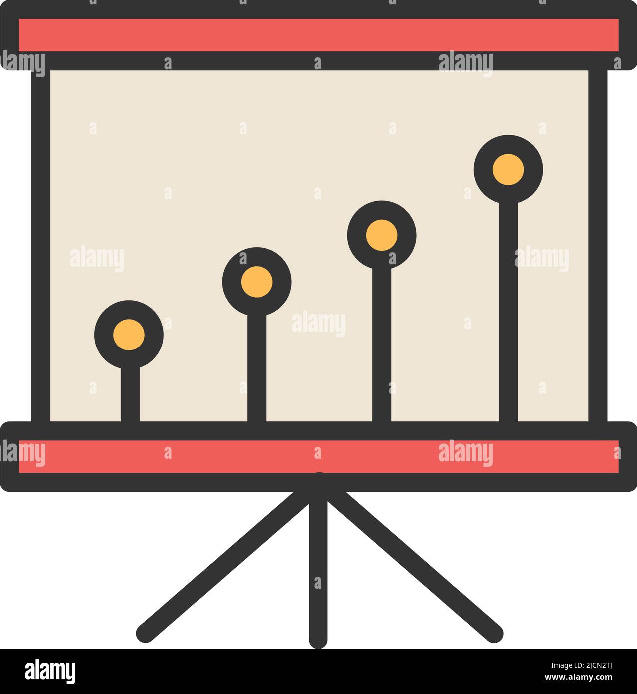 Flipchart or projection screen flat vector icon Stock Vector Image ...
