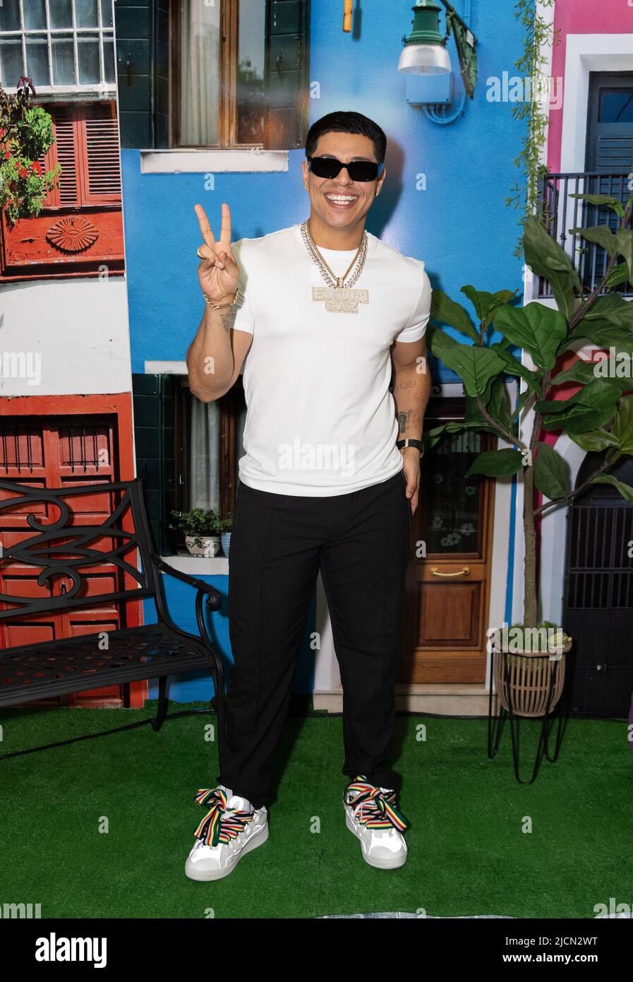 MIAMI, FLORIDA - JUNE 14: Eduin Caz is seen during Premios Juventud ...