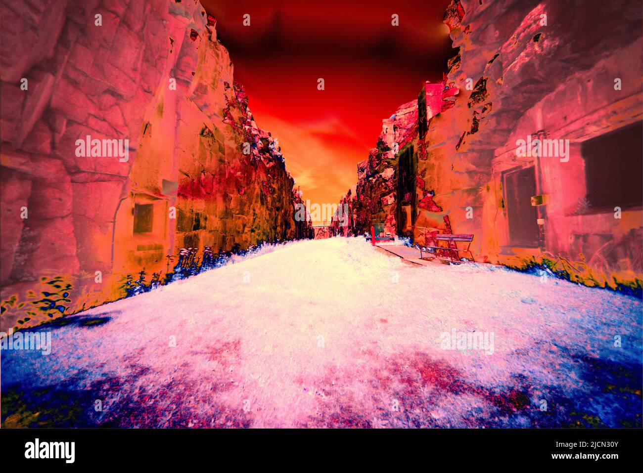 King Oscar II's fort in infrared Stock Photo - Alamy