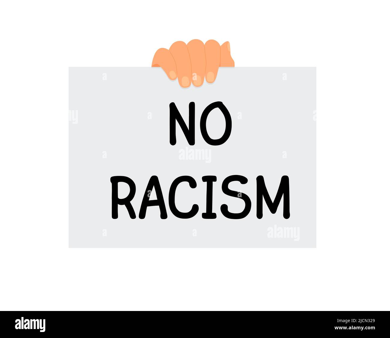 stop racism icon. Motivational poster against racism and discrimination ...