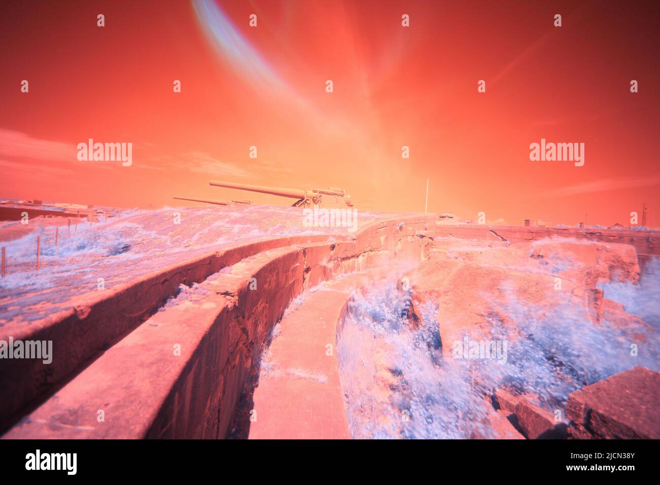 King Oscar II's fort in infrared Stock Photo - Alamy