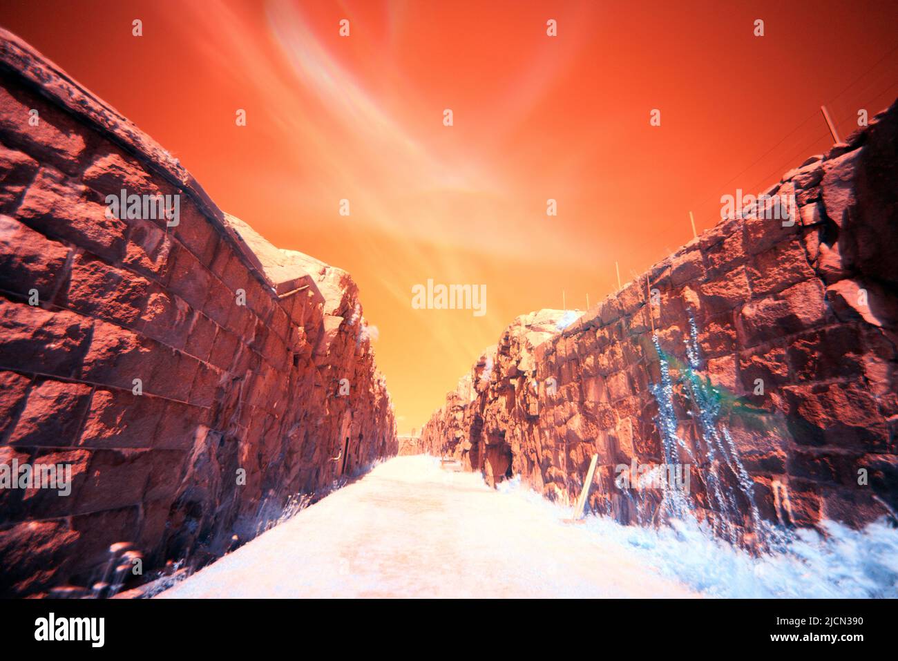 King Oscar II's fort in infrared Stock Photo - Alamy