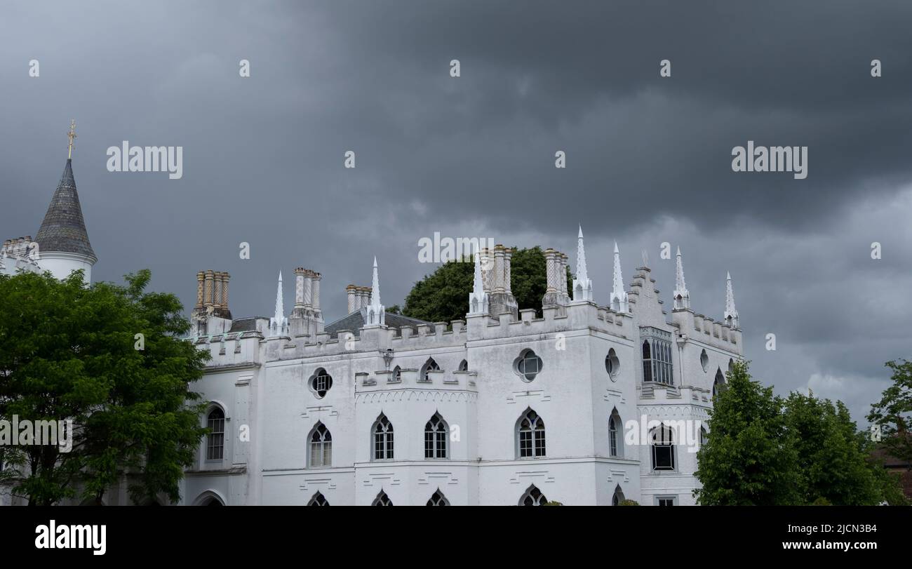 Amazing Strawberry hill Gothic style house,London,UK Stock Photo - Alamy