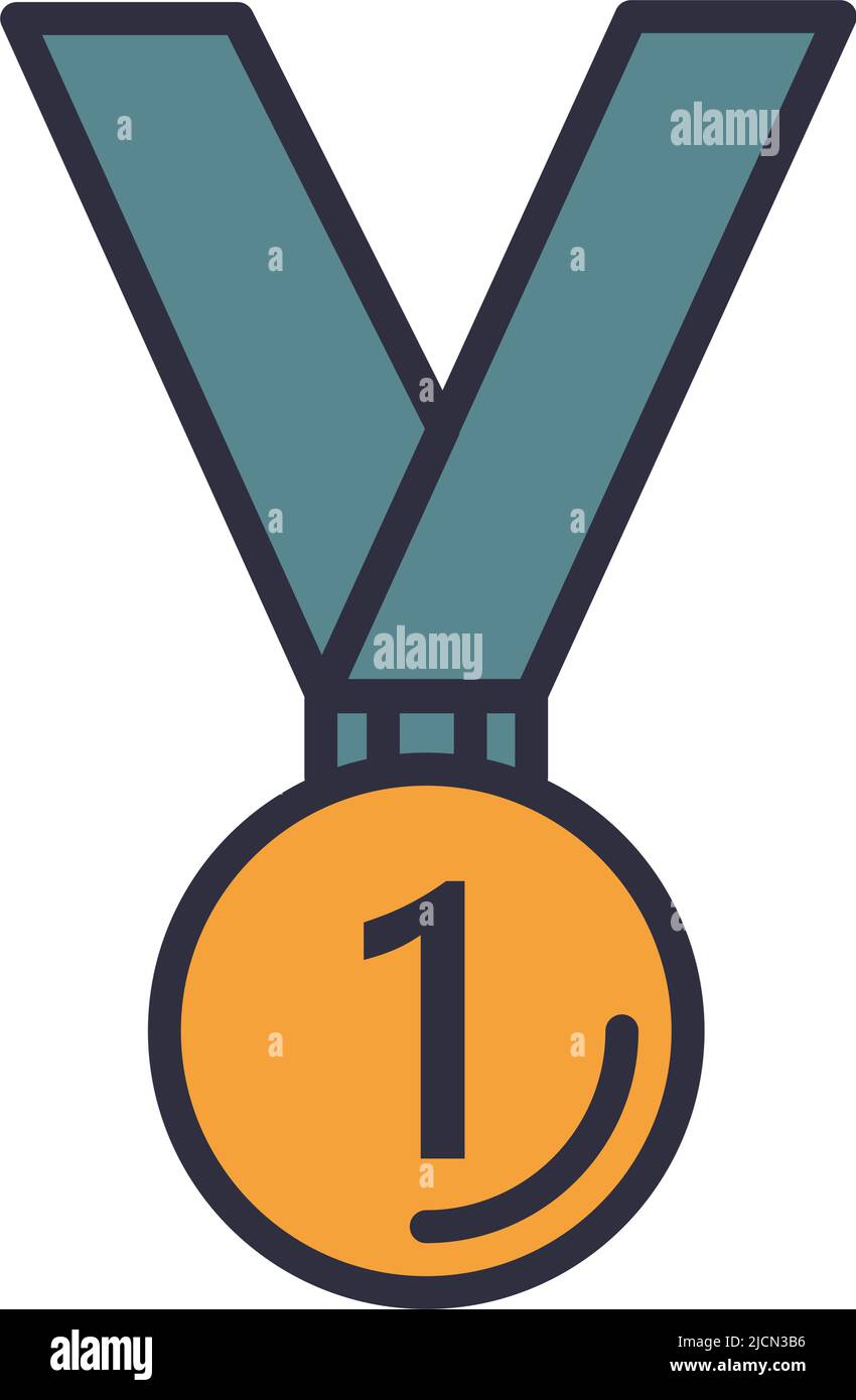 Medal icon vector gold winner award for first place Stock Vector Image ...