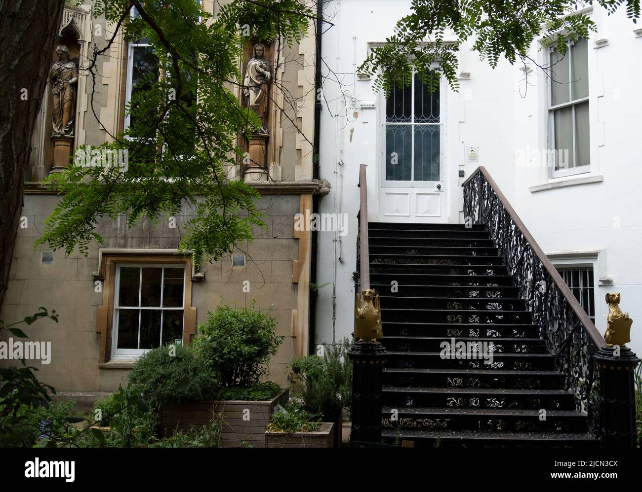 Typical example of the strawberry hill gothic style of architecture hi ...