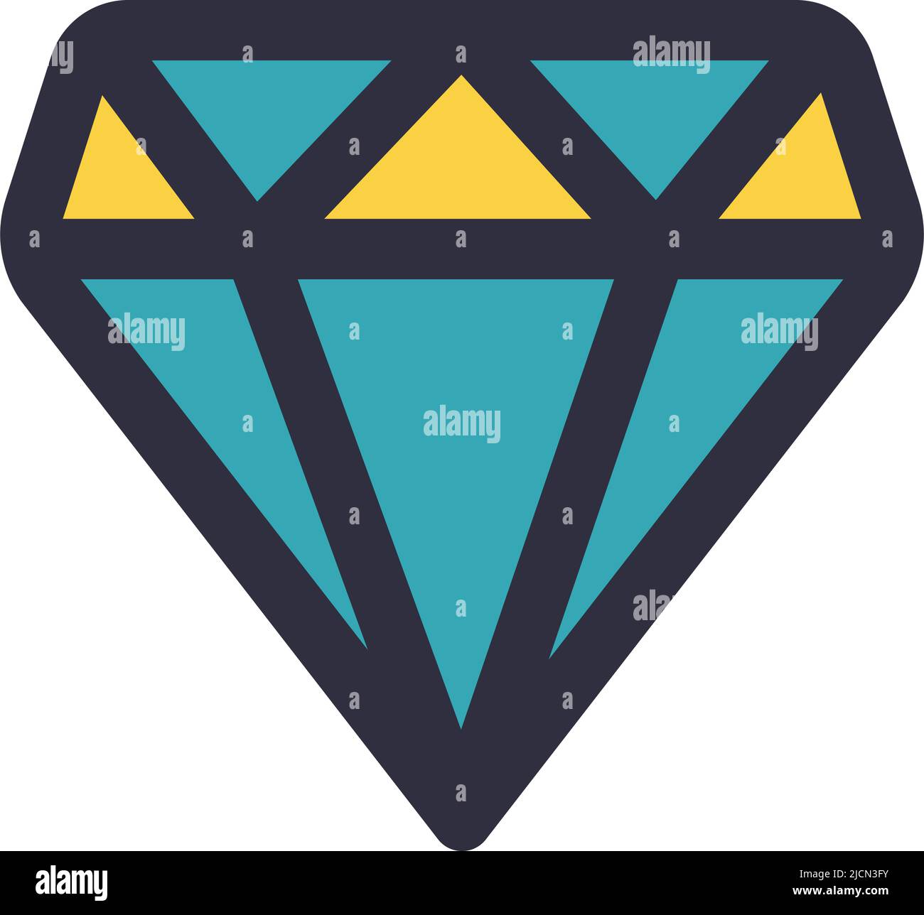 Stone jewel icon flat Stock Vector Images - Alamy